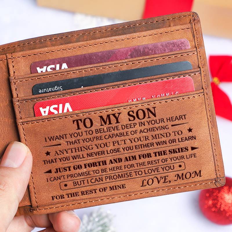 Mom To Son - You Will Never Lose - Top-grain Leather Wallet - LETOOR